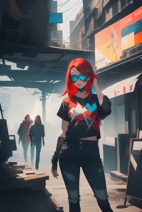 Ai Art Red Haired Girl By Summer J Pixai