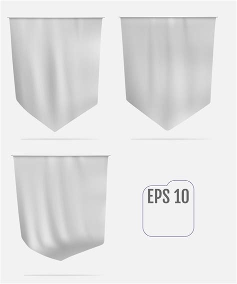 현실적인 백기 또는 페넌트 프리미엄 벡터