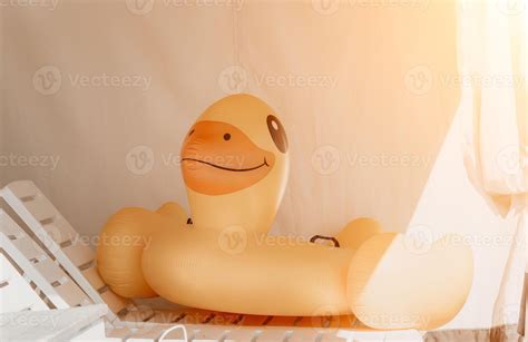 Inflatable Duckling Summer Bright Yellow Floatation Device Enhances