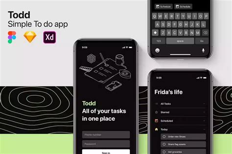 To Do List App UI Kit For Adobe XD Design Shack