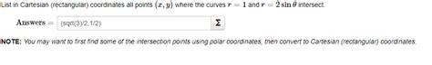 solved ist in cartesian rectangular coordinates all points
