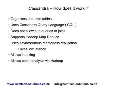 An Introduction To Apache Cassandra Ppt