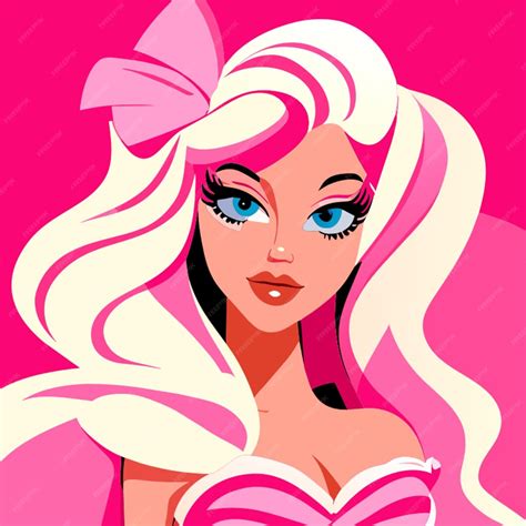Barbie Vector Illustration Flat 2 Premium Ai Generated Vector