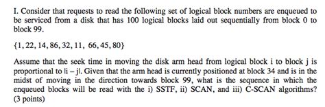 Solved Consider That Requests To Read The Following Set Of