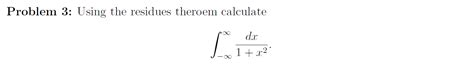 residues theorem and integration