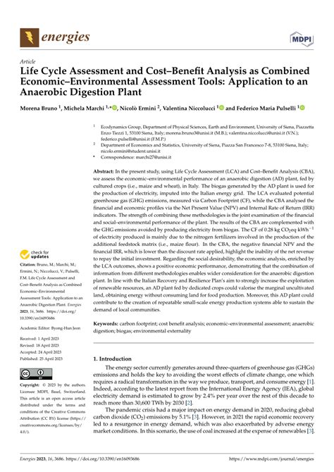 Pdf Life Cycle Assessment And Cost Benefit Analysis As Combined