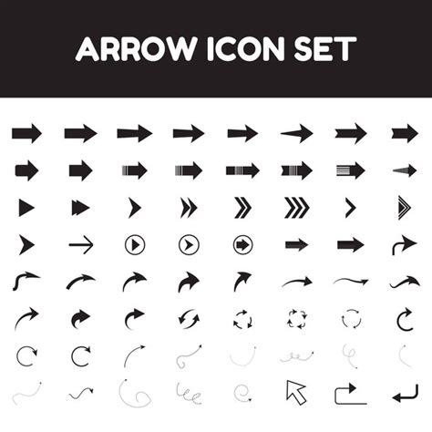 Premium Vector Arrows Icon Set And Vector Arrow Collection Illustration