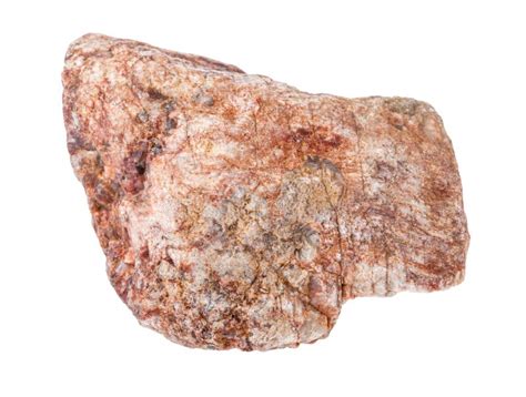Rough Pink Granite Rock Cutout On White Stock Image Image Of Surface