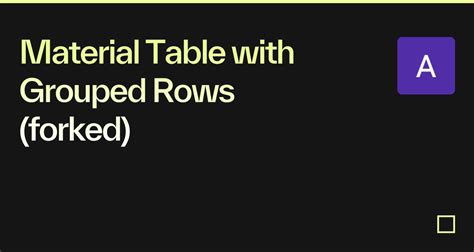 Material Table With Grouped Rows Forked Codesandbox