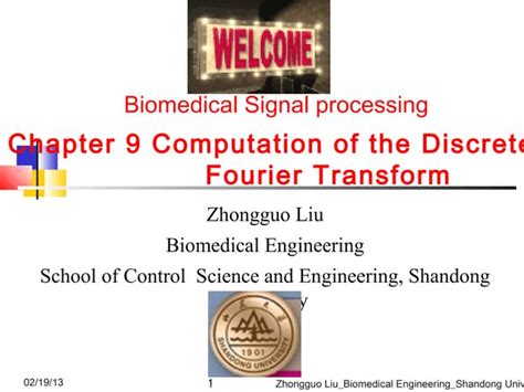 Chapter 9 Computation Of The Dft Ppt Computing Technology And Computing