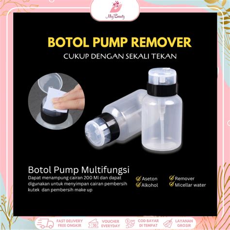 Jual Msy Botol Pump 200ml Nail Artwadah Cairan Pembersih Kutek Seperti