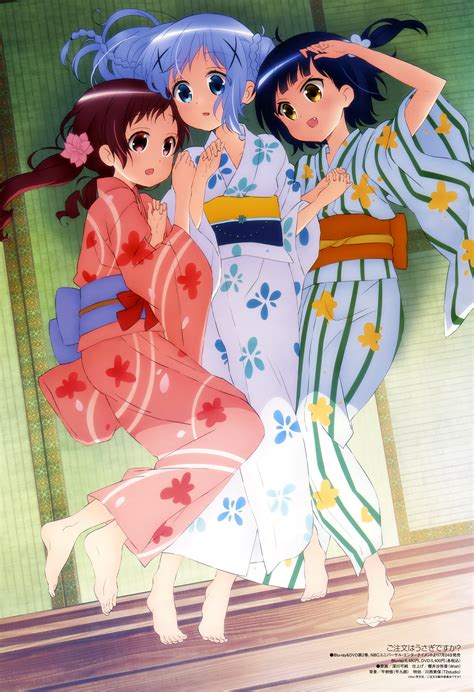 Kafuu Chino Jouga Maya And Natsu Megumi Gochuumon Wa Usagi Desu Ka