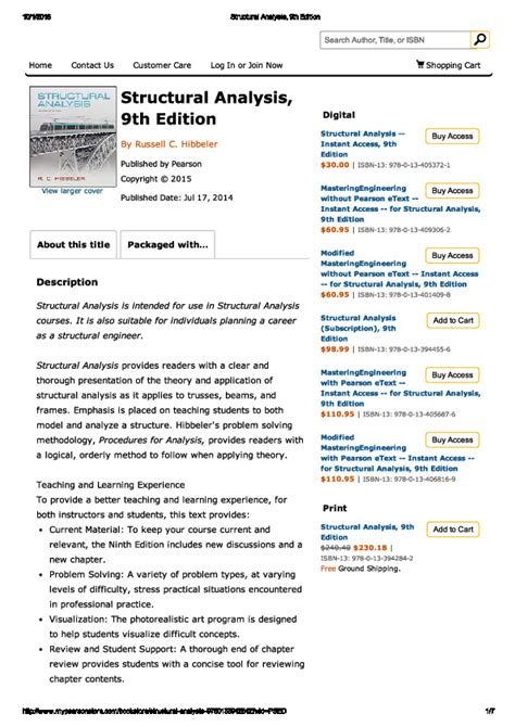 Structural Analysis 9th Edition PDFCOFFEE COM Structural Analysis 9th Edition PDFCOFFEE COM