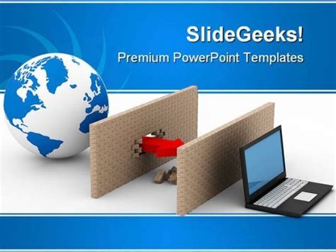 Protected Globe Network Security PowerPoint Templates And PowerPoint Backgrounds