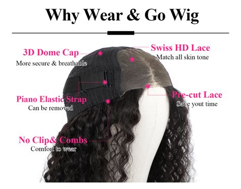 Pre Bleached Knots Afro Curly Wear Go Glueless Wigs Pre Cut Lace Ready