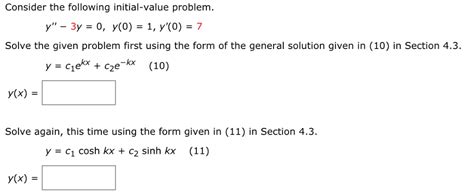 solved consider the following initial value problem y 3y