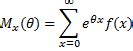 Moment Generating Function Discrete Real Statistics Using Excel