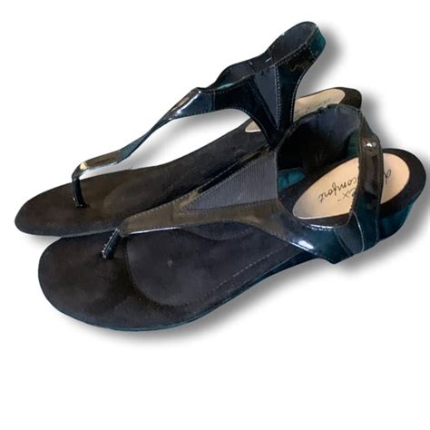 Dexflex Comfort Shoes Dexflex Comfort Black Wedge Sandals Poshmark
