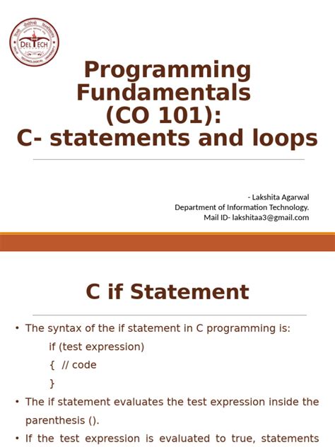 3 C Statement And Loops Pdf Computers Technology And Engineering