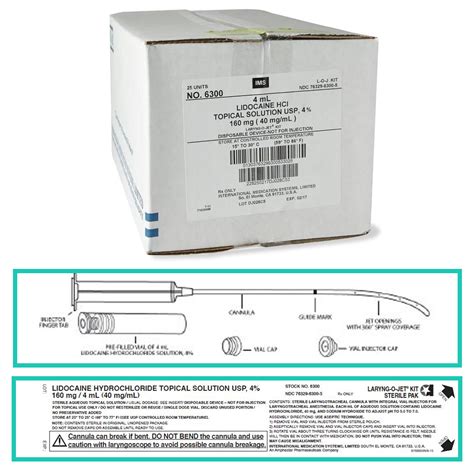 Laryng O Jet Lidocaine Topical Solution 160mg 4ml 4ml Ace Southern