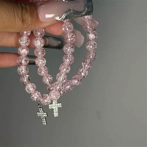 Cross Bracelet ️💕 Girly Bracelets Pretty Bracelets Colorful Bead
