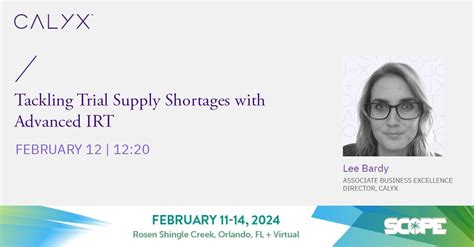 Vvs Santhosh Kumar Killada On Linkedin Visit Calyx At Booth 521 While At Scope Summit 2024