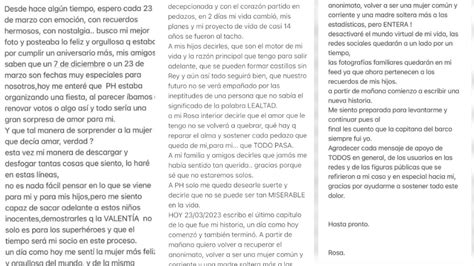 Rosa Fuentes publicó conmovedor mensaje luego que su esposo sea captado con otra mujer Me