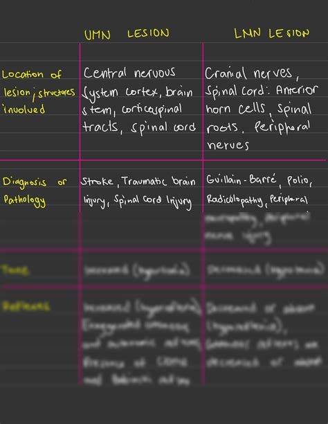 Solution Difference Between Upper Motor Neuron Lesion And Lower Motor