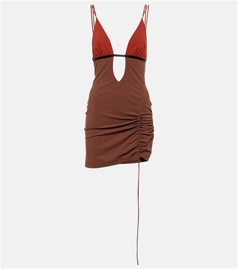 Nensi Dojaka Cutout Ruched Minidress Nensi Dojaka