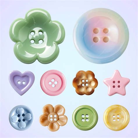 Colorful Assorted Sewing Buttons Set Premium Ai Generated Psd