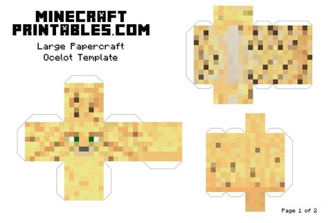 Minecraft Papercraft Tuxedo Cat