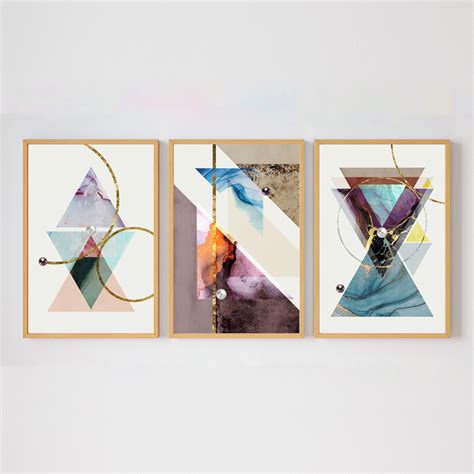 Quadro Trio Geometrico Moderno Elo7 Produtos Especiais