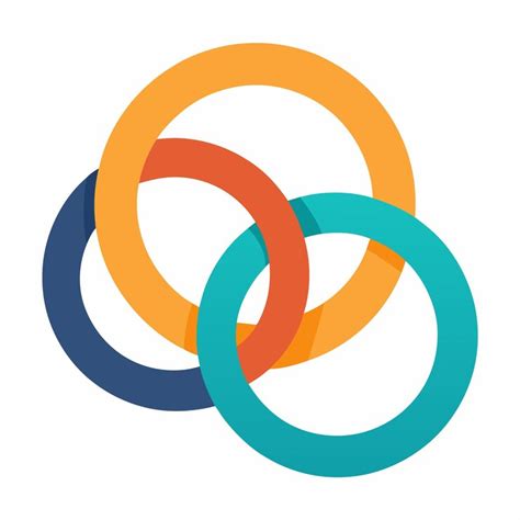 Overlapping Rings Symbolizing Unity Continuity And Wholeness Circular