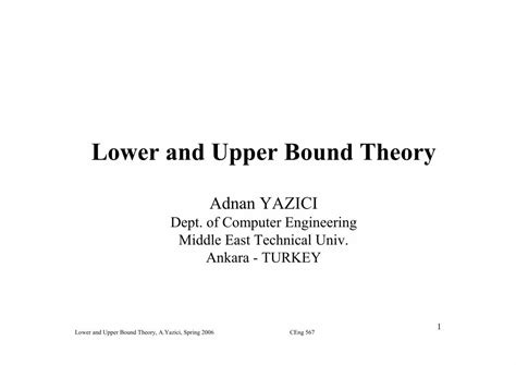 pdf lower and upper bound theory dokumen tips