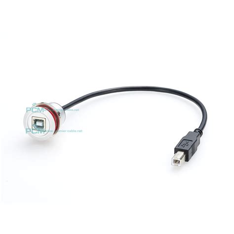 Metal Round Usb B Panel Mount Extension Cable Usb B Data Extension