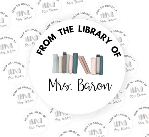 Teacher Book Labels Teacher Name Labels Personalized Teacher Stickers