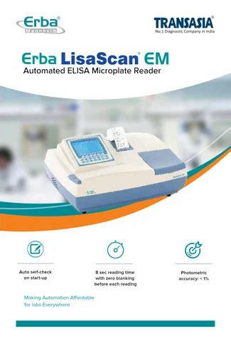 Transasia Erba Lisa Scan Em Elisa Reader At ₹ 150000 Elisa Plate Reader In Jaipur Id