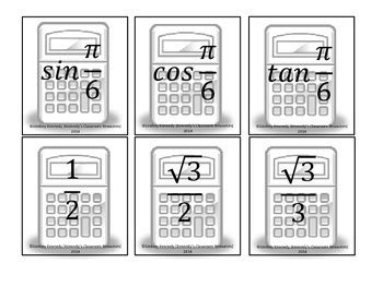 Trig Memory Game Learning The St Quadrant By Kennedy S Classroom Resources