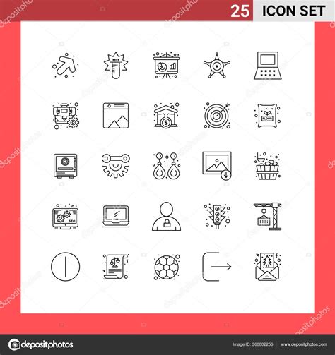 Group Lines Signs Symbols Hardware Laptop Chart Usa Police Editable