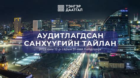 Тэнгэр Даатгал ХХК ийн 2022 оны аудитлагдсан санхүүгийн тайлан
