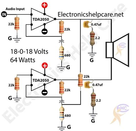 Tda2050 Amplifier Circuit Board Electronics Help Care Electronic