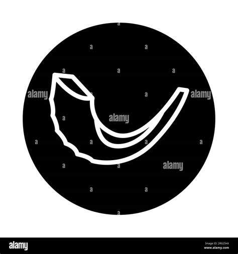 Shofar Line Color Icon Isolated Vector Element Outline Pictogram For Web Page Mobile App