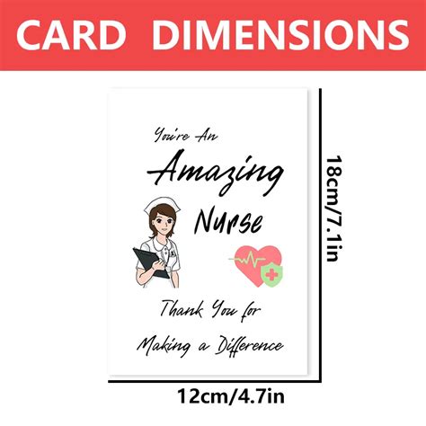 간호사들을 위한 감사 인사 카드 1장 차이를 만들어 주셔서 생일 졸업 축하 등 합리적인 용도 봉투 Temu Korea