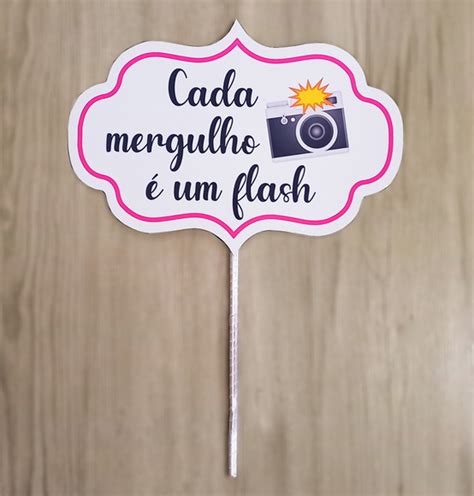 Placa Divertida Festa Na Piscina Elo7 Produtos Especiais