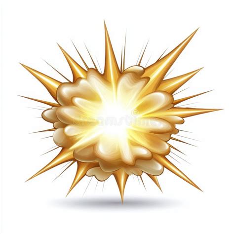 Golden Explosion Graphic Illustration With Bright Light And Sharp Points Stock Illustration