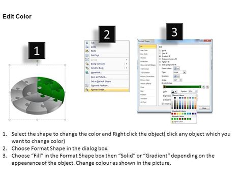 Circular Jigsaw Puzzle Flowchart Process Diagram Style Ppt Templates