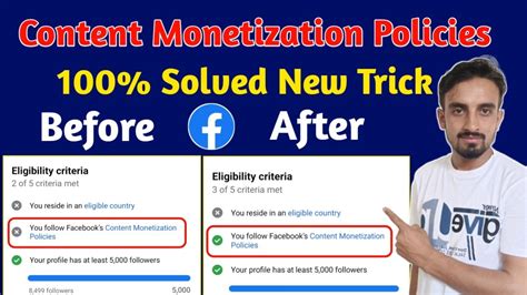 Content Monetization Policies Problem Solved Facebook Content