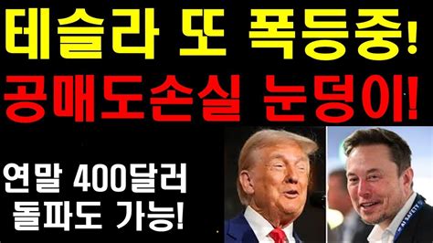 테슬라 또 폭등중 공매도 숏스퀴즈 무려 6조원 손실중 이번주 350달러 돌파후 400달러 넘볼듯 연말안에 전고점 돌파하나 트럼프의 성탄선물이 막강하다 Youtube