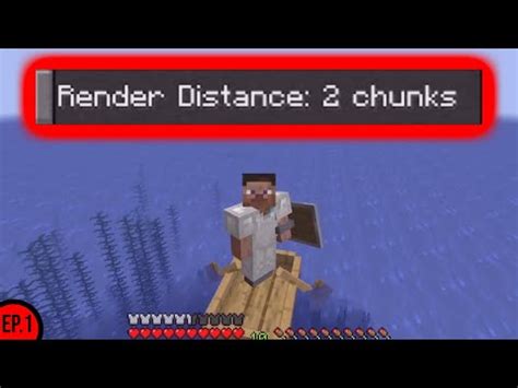 Minecraft But The Render Distance Is 2 Chunks Ep 1 YouTube