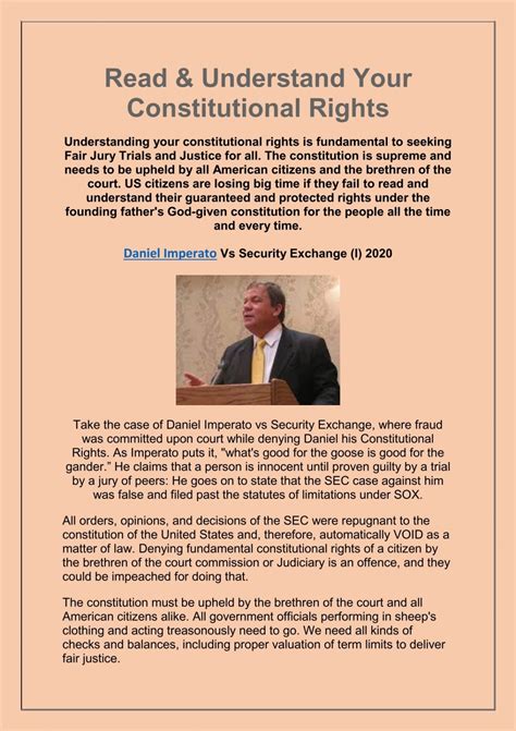 Daniel Imperato Read Your Constitutional Rights